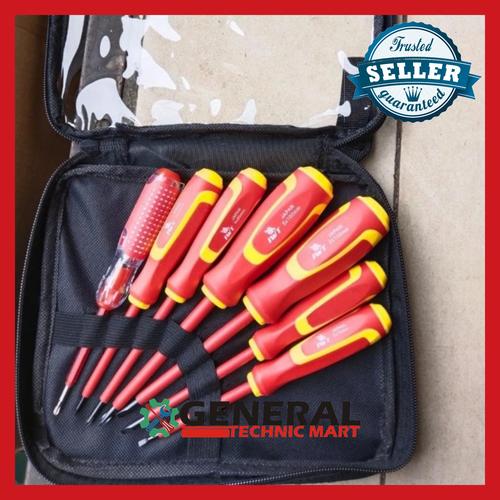 Jual IWT JAPAN obeng listrik set 7pcs - Insulated Screwdriver Set ...