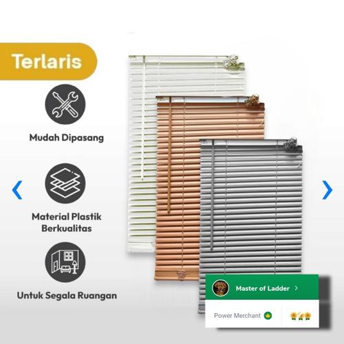 Jual Krey venetian blind Pvc 40x180 cm/Tirai Horisontal Indoor Outdoor ...
