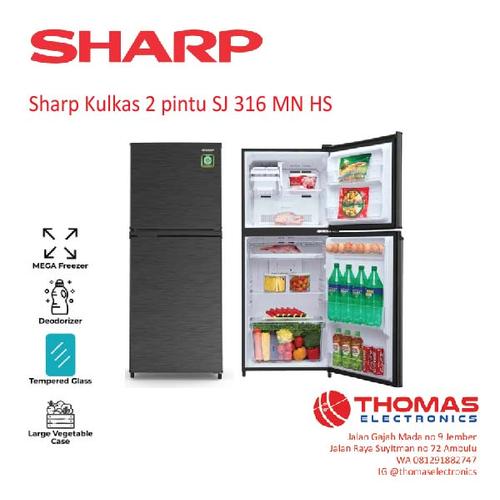 Jual Sharp Kulkas 2 Pintu SJ 316 MN HS Low Watt SJ316MNHS GARANSI RESMI ...