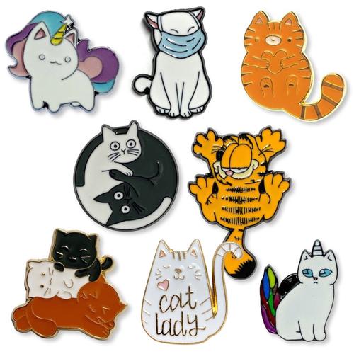 Jual W! Accessories Pin Enamel Kucing Unicorn - Kucing Masker - Jakarta ...