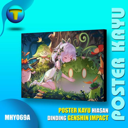 Jual Genshin impact Nahida Poster kayu hiasan dinding wall decor Art ...