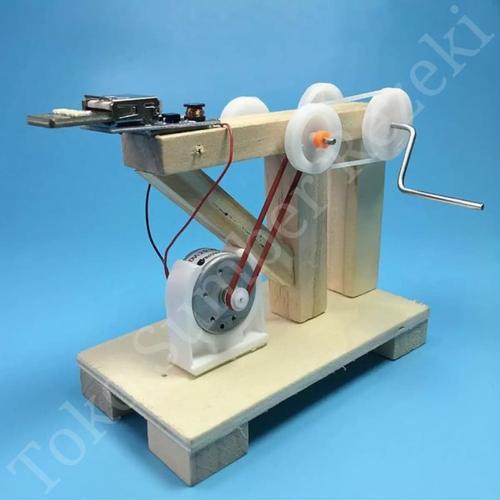 Jual Generator Listrik Tangan DIY Dinamo Uklik Kayu Dynamo Percobaan ...
