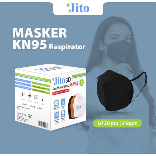 Promo JITO Masker KN95 4 Ply Earloop Hitam - Box isi 20 pcs - Jakarta ...