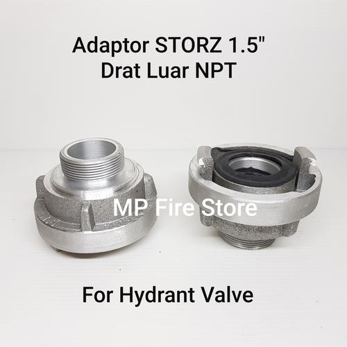 Jual FIRE ADAPTOR STORZ 1.5 x 1.5 in DRAT LUAR NPT HYDRANT VALVE ...