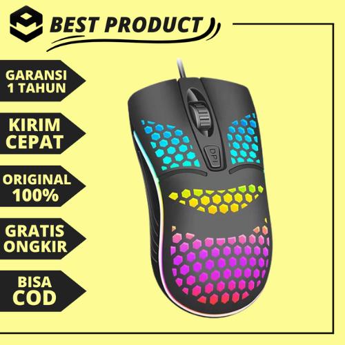 Jual MOUSE WIRED DESAIN HONEYCOMB ERGONOMIS MOUSE GAMING OPTICAL LED ...
