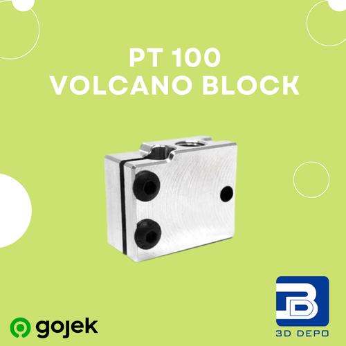 Jual High Quality Volcano Aluminum Heated Block for E3D Hotend PT100 ...