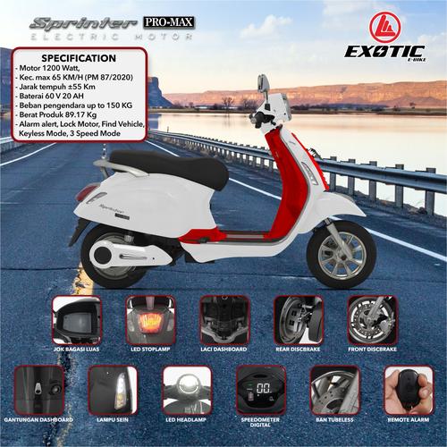Jual SEPEDA MOTOR LISTRIK VESPA EXOTIC SPRINTER PRO MAX - Kota ...