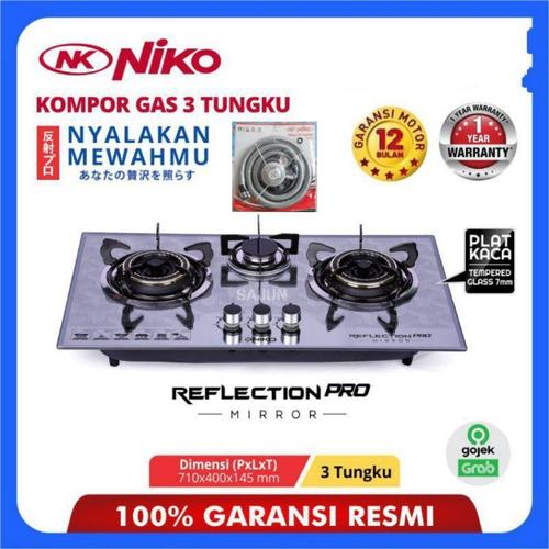 Jual NIKO Kompor Tanam / Kompor GAS 3 Tungku REFLECTION PRO MIRROR ...