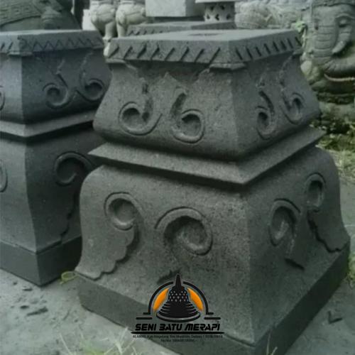 Jual Umpak Ukir batu alam asli/batu candi (size 30x30x20) - Kab ...