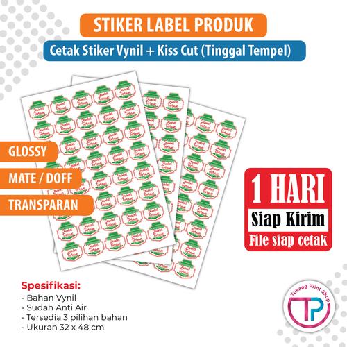 Jual STIKER PRODUK LABEL KUE MAKANAN MINUMAN VYNIL (ANTI AIR) - GLOSSY ...