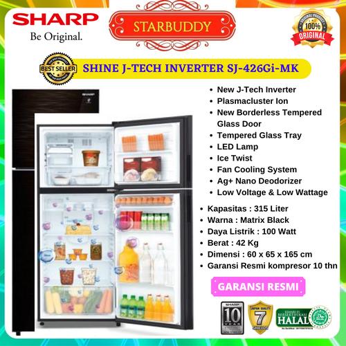Jual KULKAS SHARP SJ-426GI-MK.SJ426 GI J-TECH INVERTER PLASMACLUSTER - Kota Tangerang ...