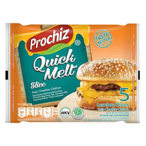 Jual Prochiz Quick Melt Keju Cheddar Olahan Slice [Isi 5 Lembar/Slices ...