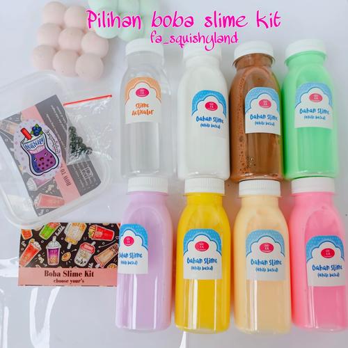 Jual SLIME KIT BOBA (BAHAN MEMBUAT SLIME BOBA) Dijamin jadi,anti gagal ...