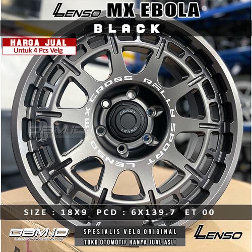Promo VELG LENSO MX Ebola R18 18x9 6x139.7 et 00 Black Pajero Fortuner Cicil 0% 3x - Kota ...