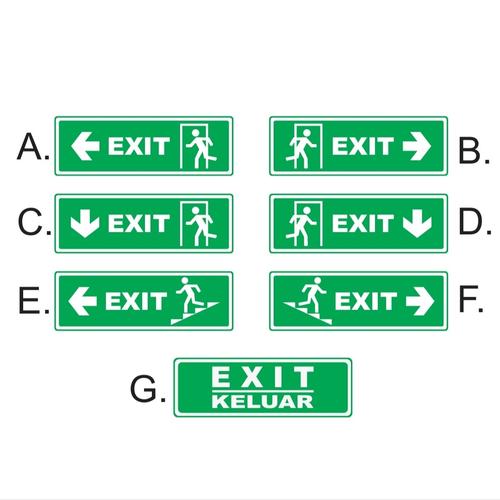 Jual Rambu Exit Panah Kanan, Kiri, Atas, Bawah. Plat Acrylic 2mm ...