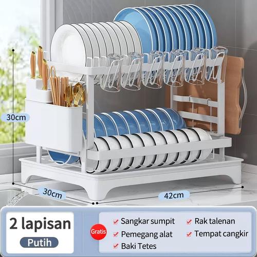 Promo Rak Pengering Piring Gelas Mangkok Stainless Peniris Peralatan ...