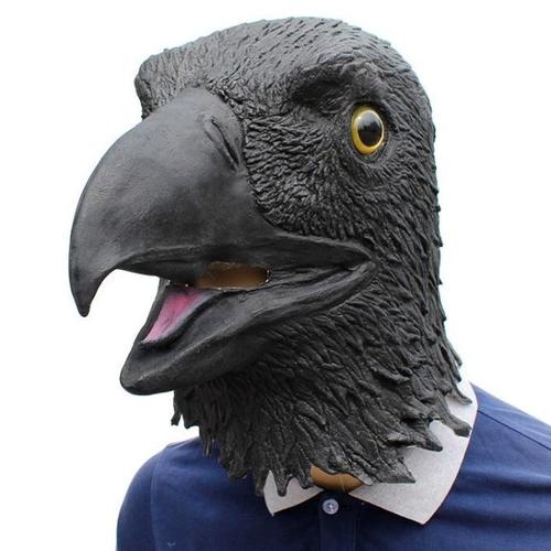 Jual tol-42 topeng latex karet full kepala elang black eagle animal ...