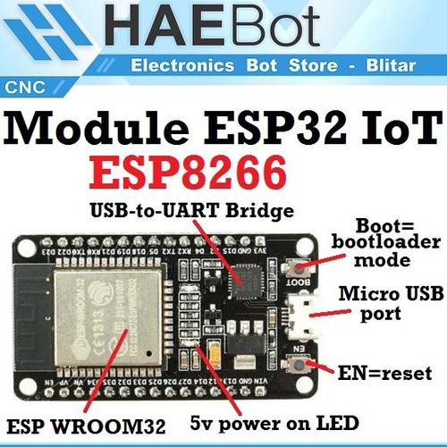 Jual [HAEBOT] Module NodeMCU Esp32 5v Modul Wifi esp 32 Microcontroller ...