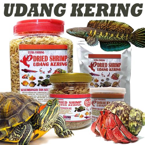 Promo UDANG KERING PAKAN REPTILE KURA AIR BRAZIL IKAN KEONG KELOMANG ...