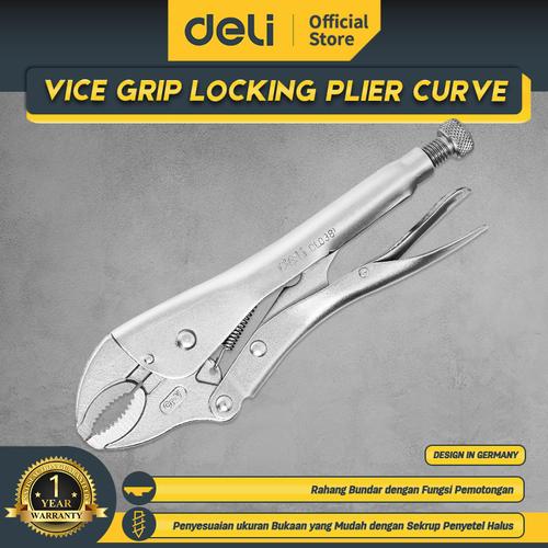 Promo Deli Tang Buaya Vice Grip Locking Plier Curve - Tang Jepit - 7 ...