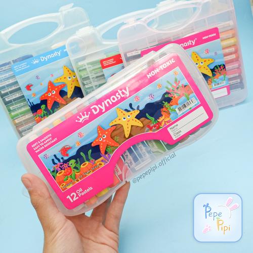 Jual Crayon Hexagonal Dynasty Oil Pastel Warna Box Transparan Krayon ...