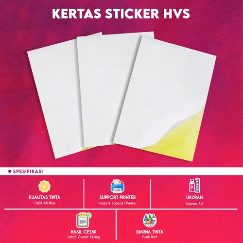 Jual Kertas Stiker HVS A4 Sticker Label Paper HVS A4 Doff Matte ...