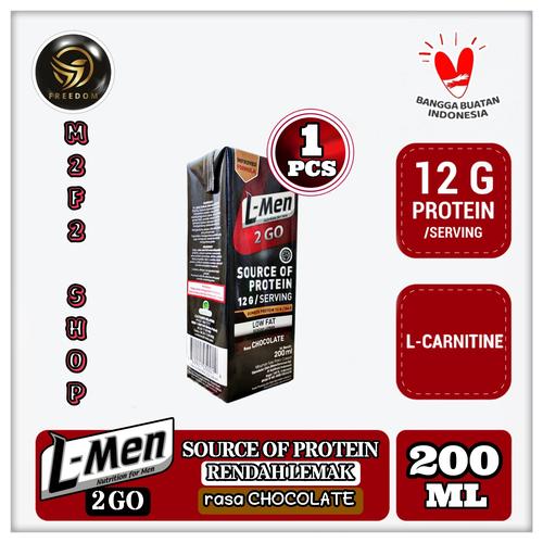 Jual L-Men High Protein 2 Go Low Fat Cokelat UHT Kotak 200ml (Harga ...