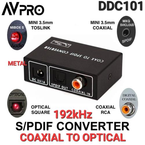 Jual AVPRO DDC101 192KHz SPDIF Coaxial to Optical Toslink Converter w ...