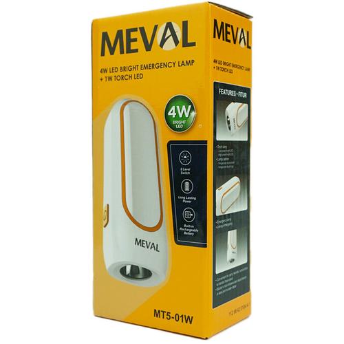 Promo MEVAL Senter Emergency 1W LED Torch 4W Side Lamp + Putih MT5-01W ...