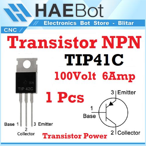 Jual [EBS] Transistor Power TIP41 TIP41C NPN 100V 6A 65W TO-220 Arduino ...