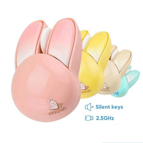 Promo Mouse Wireless Karakter Rabbit ear Telinga Pink Lucu Anak Pc ...