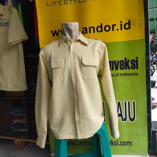 Jual Baju seragam satpam -CREAM PDL SUS Bahan GAIA Neo Premium (Atasan ...