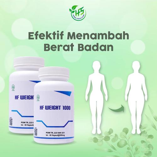 Jual HF Weight 1000-Suplemen Penggemuk Badan - Obat Gemuk Badan BPOM ...