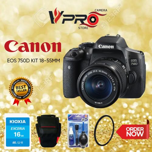 Jual CANON EOS 750D KIT 18-55M - CAMERA CANON 750D KIT18-55MM - standar ...