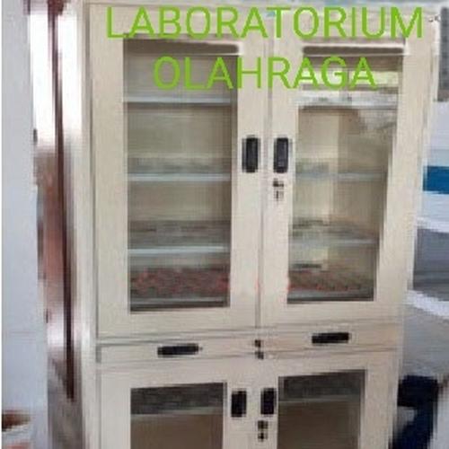 Jual LEMARI PENYIMPANAN GLASSWARE GELAS LABORATORIUM 4 PINTU KACA ...