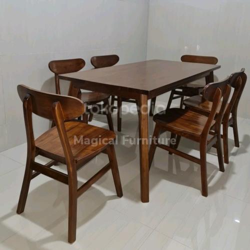 Jual Meja Makan & Kursi Ropan Minimalis Kayu Jati Kursi 6 - Blm Finishing - Jakarta Timur ...