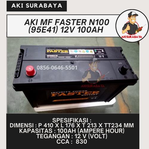 Jual Aki MF 95E41R Kering Faster N100 12v 100ah - Kota Surabaya - aki ...
