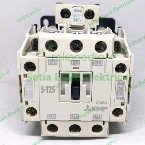 Jual Magnetic Contactor Kontaktor Mitsubishi S-T25 220-240V original ...