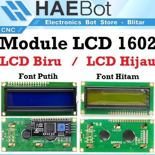 Jual [HAEBOT] Modul Module LCD 16x2 1602 5v Background Biru Hijau Arduinoo - 16x2 Biru - Kota ...