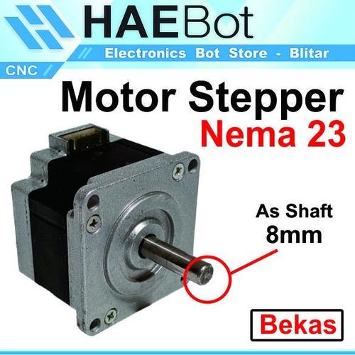 Jual [HAEBOT] Motor Stepper Nema 23 40mm As Shaft 8mm Bekas Second CNC - Kota Yogyakarta ...