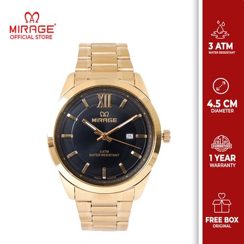 Promo Mirage Jam Tangan Pria Mewah Gold Formal Casual 8753 M Anti Karat ...