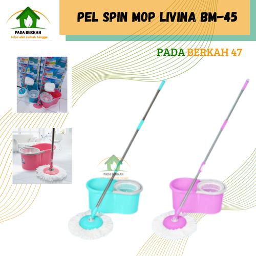 Jual Spin Mop Pel Putar Lap Pel Portebel Alat Pel Lantai Ember Putar ...