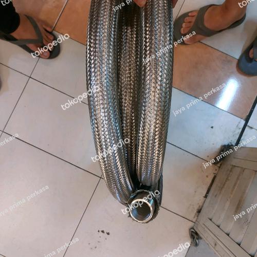 Jual Selang Flexible hose Stainless SS304 1/2" Inch Metal Hose Meteran ...