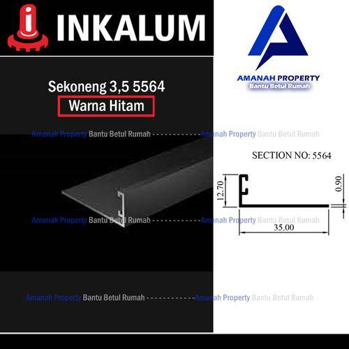 Jual Kusen Pintu Jendela Alumunium Profil Inkalum - 5564 Hitam - Kota ...