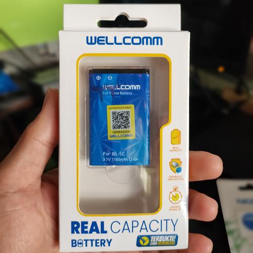 Jual baterai, battery, batrai nokia bl5c jadul merek wellcomm - Kab ...
