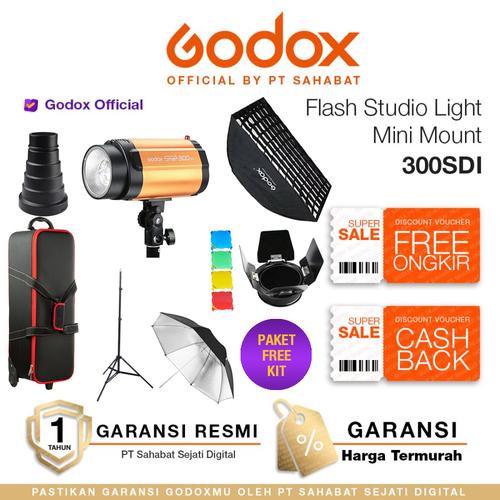 Jual Godox 300SDI Professional Studio Flash 300W mini mount 300sdi ...