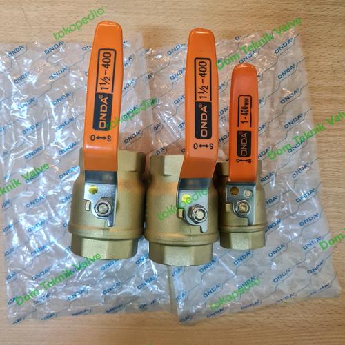 Jual ball valve onda 1 1/2" inch / stop kran onda kuningan ASLI ...