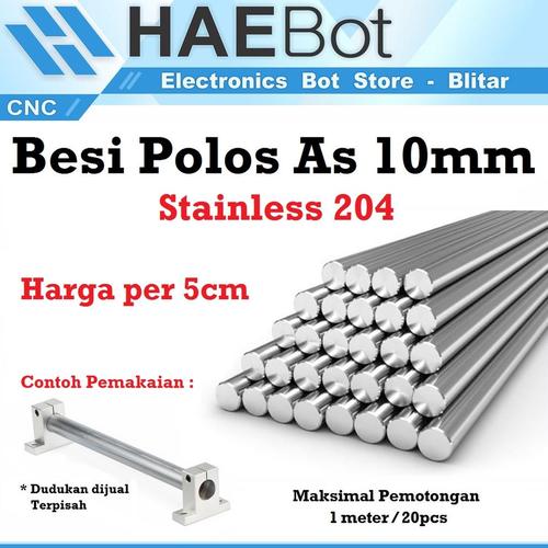 Jual [HAEBOT] Besi Polos Linear Shaft As 10mm Stainless Steel CNC 3D ...
