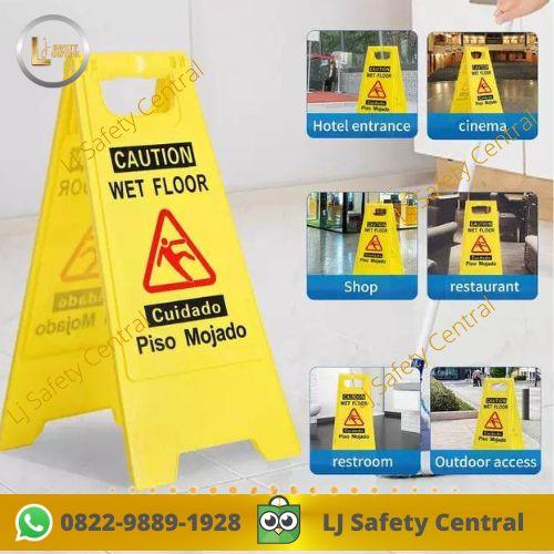Jual Warning Sign Floor Wet Floor Papan Peringatan - Lantai Basah Licin ...