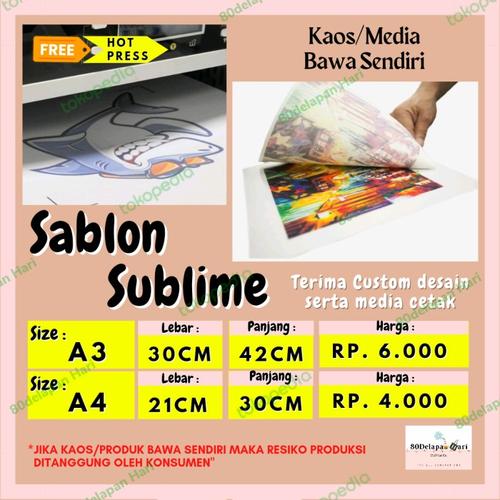 Jual Cetak Sablon sublim Per Meter - 31cm X 100cm - Kota Tangerang ...
